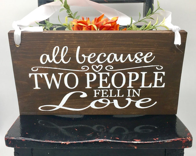 Ring Bearer Sign Rustic Wedding Decor Flower Girl Sign Wood Wedding ...