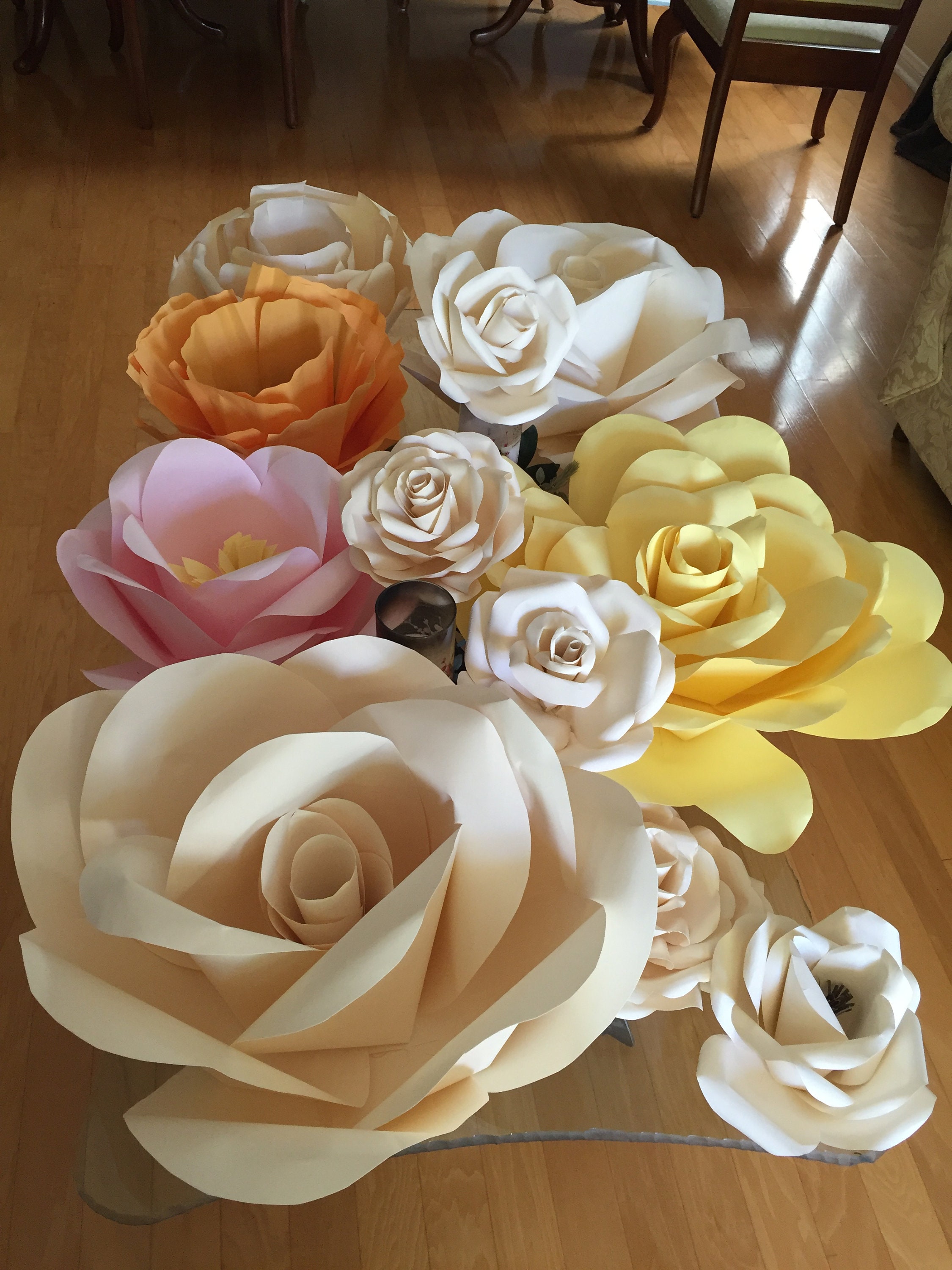 Paper Flowers Set of 9 - Etsy