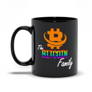 The Bitcoin Family Black Mugs - Etsy