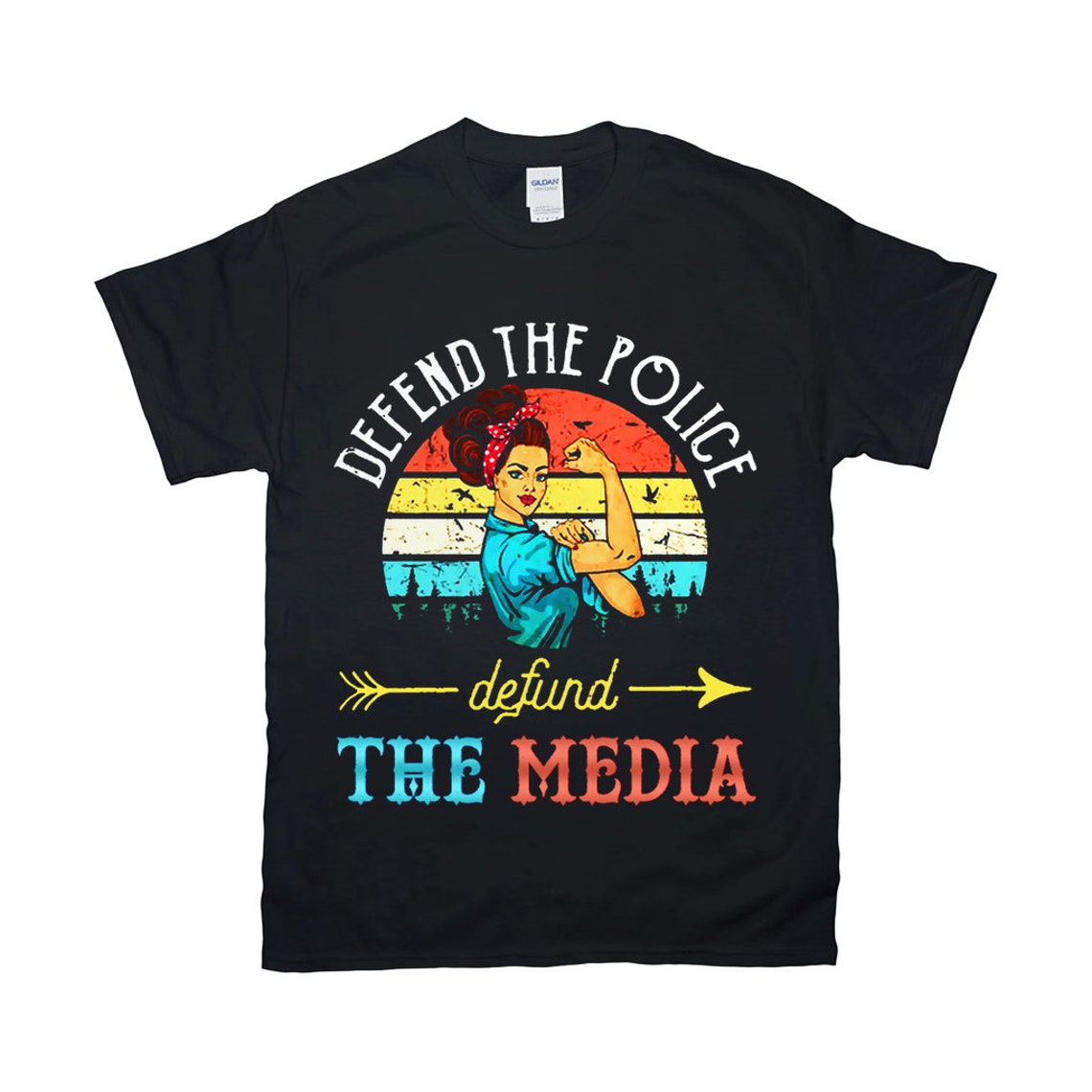 Defend the Police, Defund the Media T-shirt - Etsy