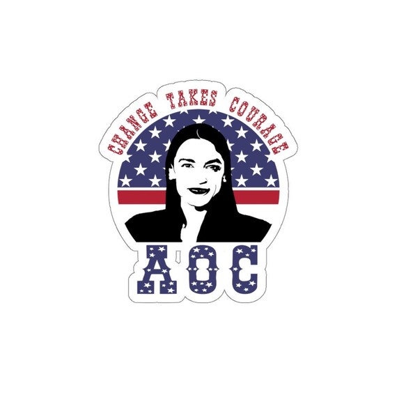 AOC Vinyl Sticker Alexandria Ocasio Cortez Die Cut Sticker - Etsy