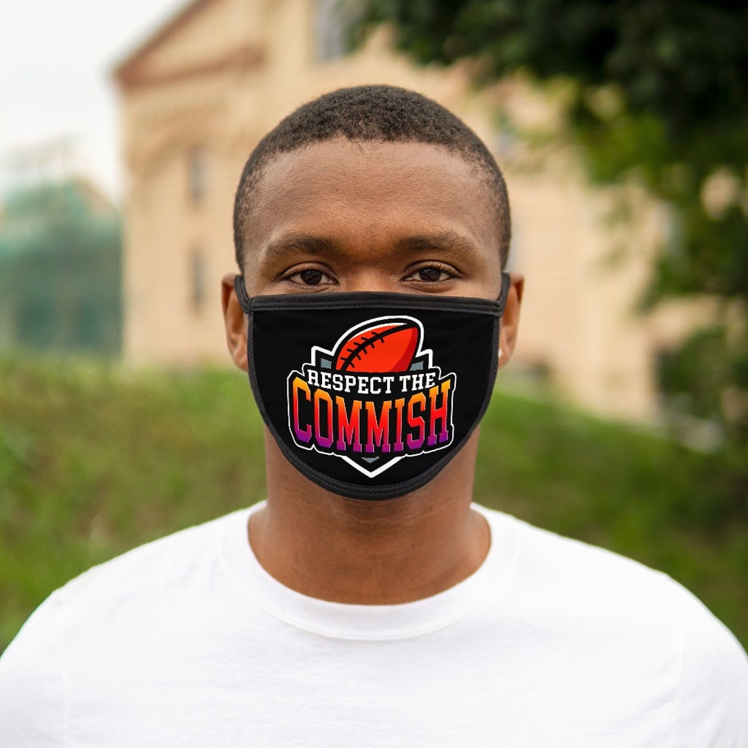 Respect the Commish Fantasy Football Mask Mixed-fabric Face - Etsy