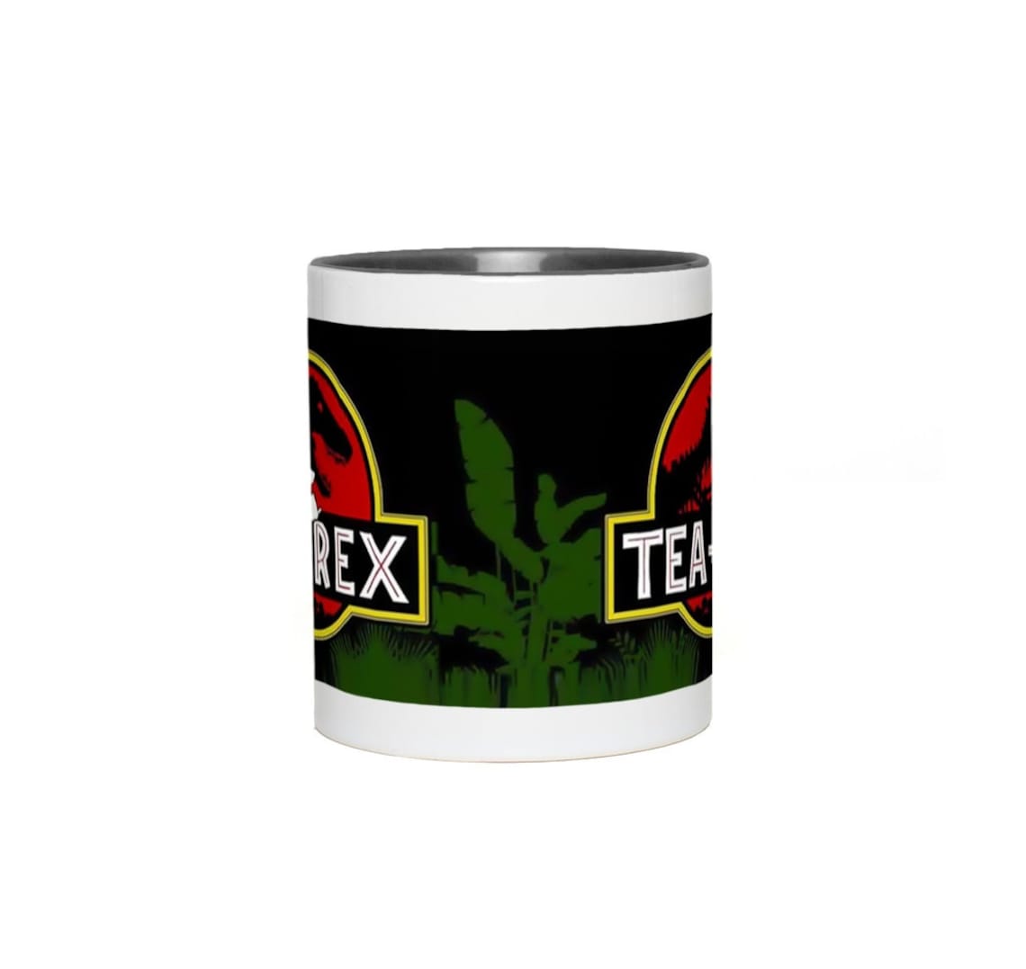 Tea Rex Accent Mugs T Rex Mugs Tea Rex Accent Mugs | Etsy