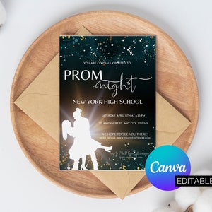 Prom Night, Prom Party Invitation, Prom Invitation Flyer, Prom Event ...