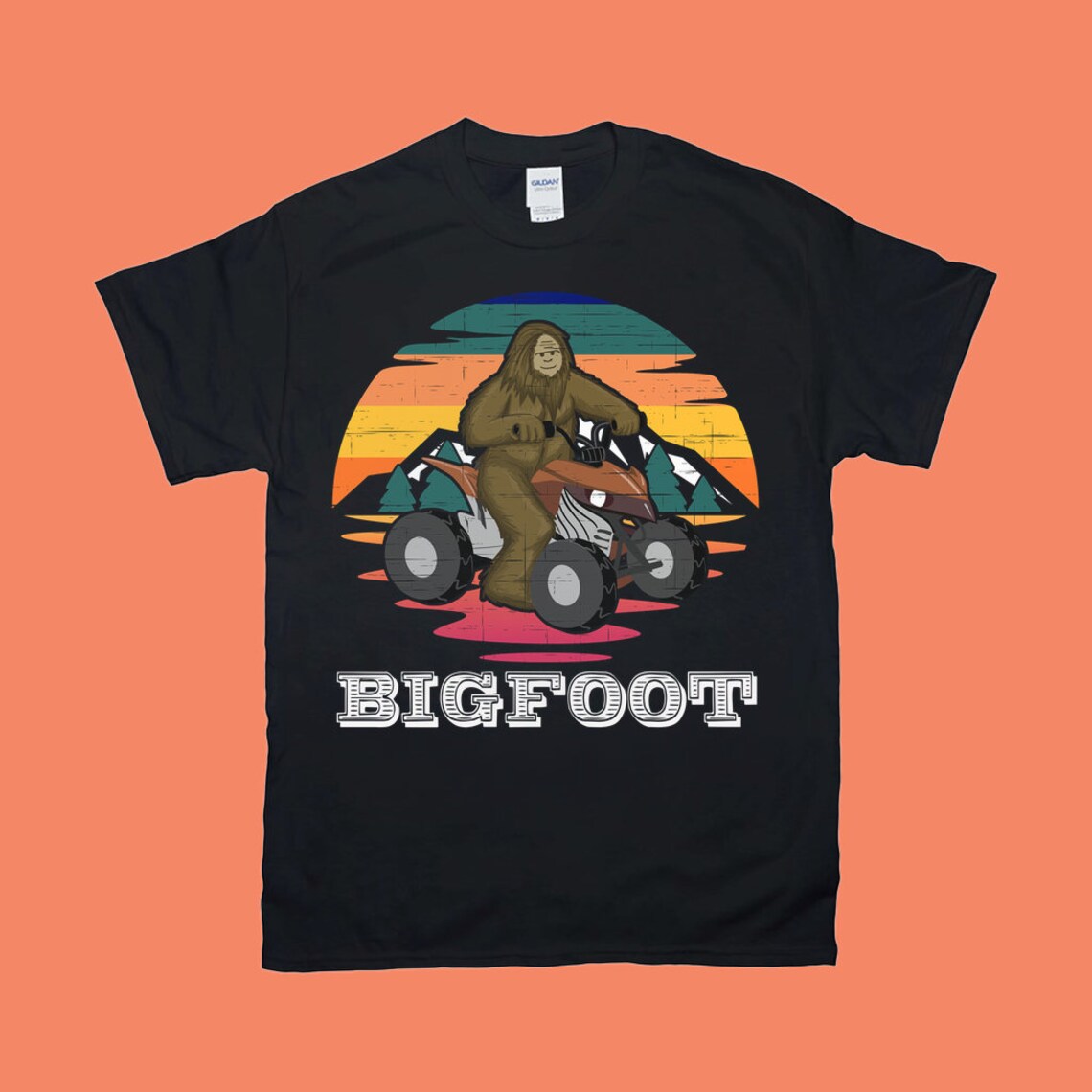 Bigfoot Atv Ride Retro T-shirts ATV Gift Quad Gift Quad - Etsy
