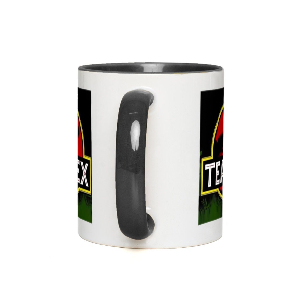 Tea Rex Accent Mugs T Rex Mugs Tea Rex Accent Mugs | Etsy