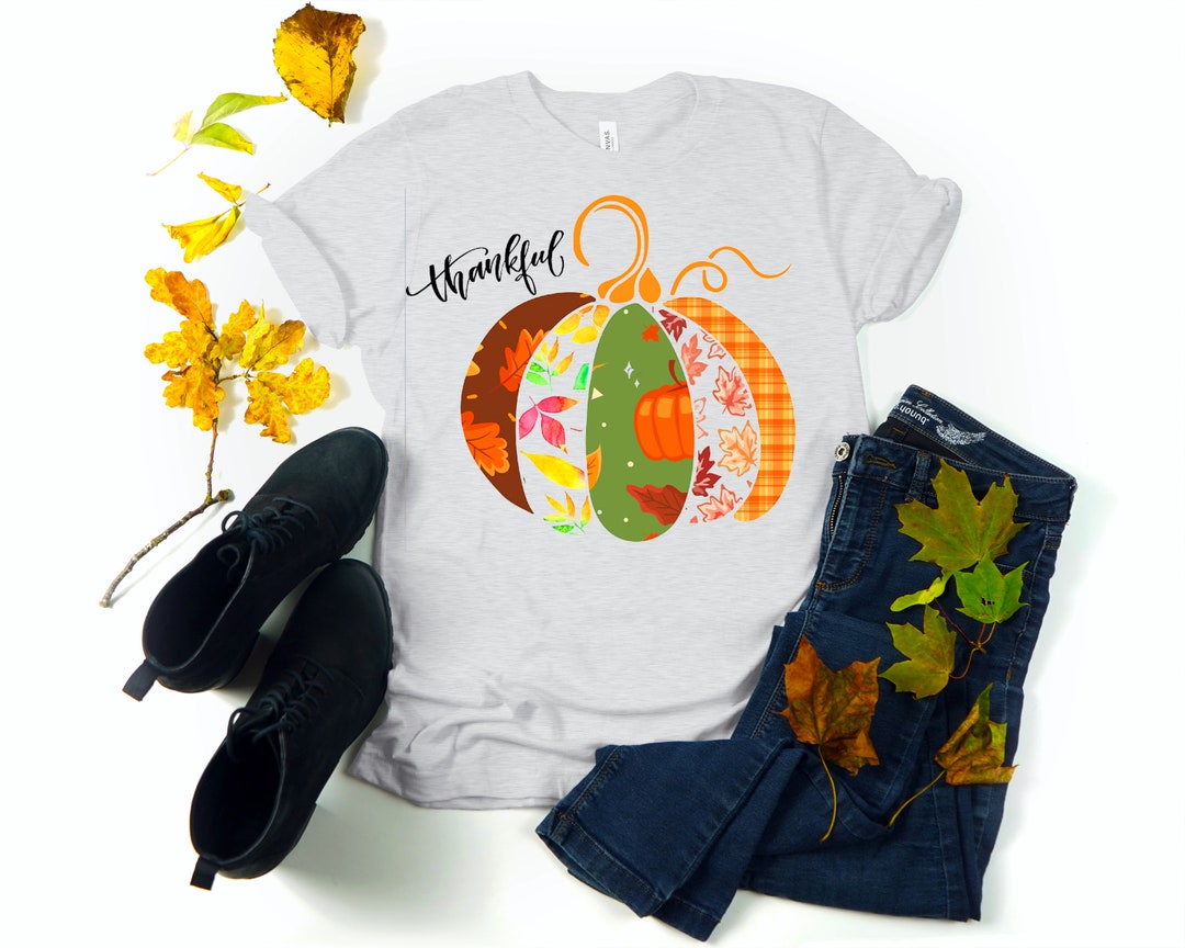 Thankful Thanksgiving T-shirts Thankful Tee,turkey Tee,grateful Gift ...