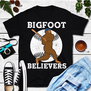 Bigfoot Believers Baseball T-shirts, Bigfoot Baseball,legendary ...