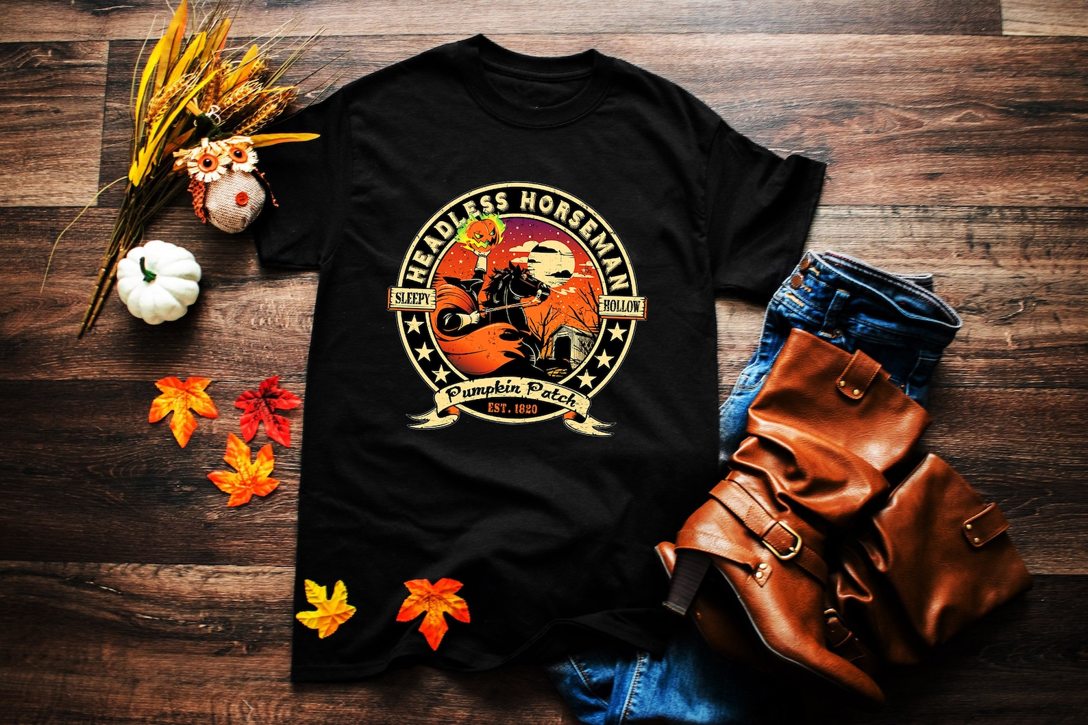 Headless Horseman T-shirts, Patch 1820 Shirt, Sleepy Hollow T-shirt ...