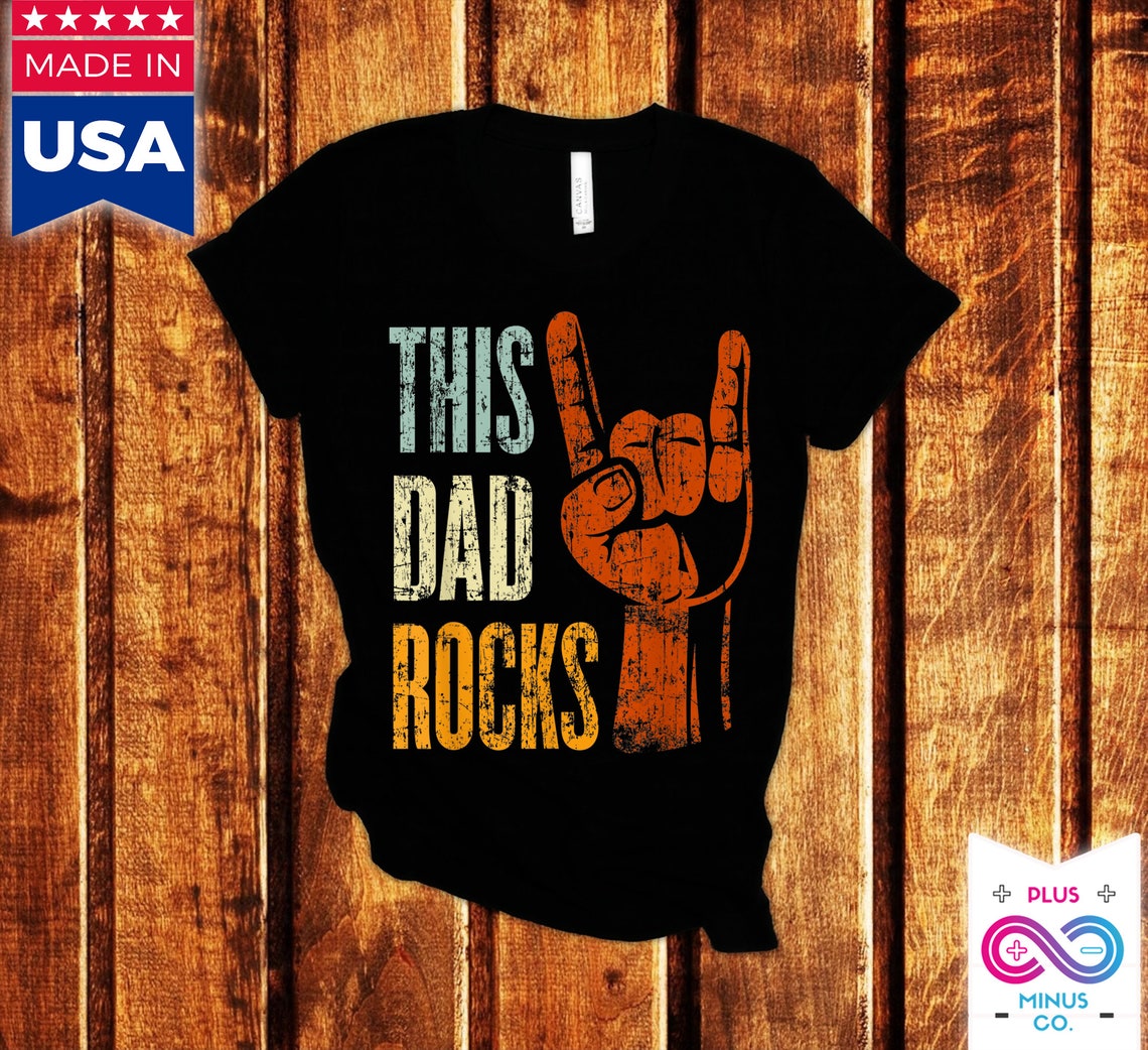 This Dad Rocks Rock N Roll Metal T-shirtsrock N Roll Shirt - Etsy