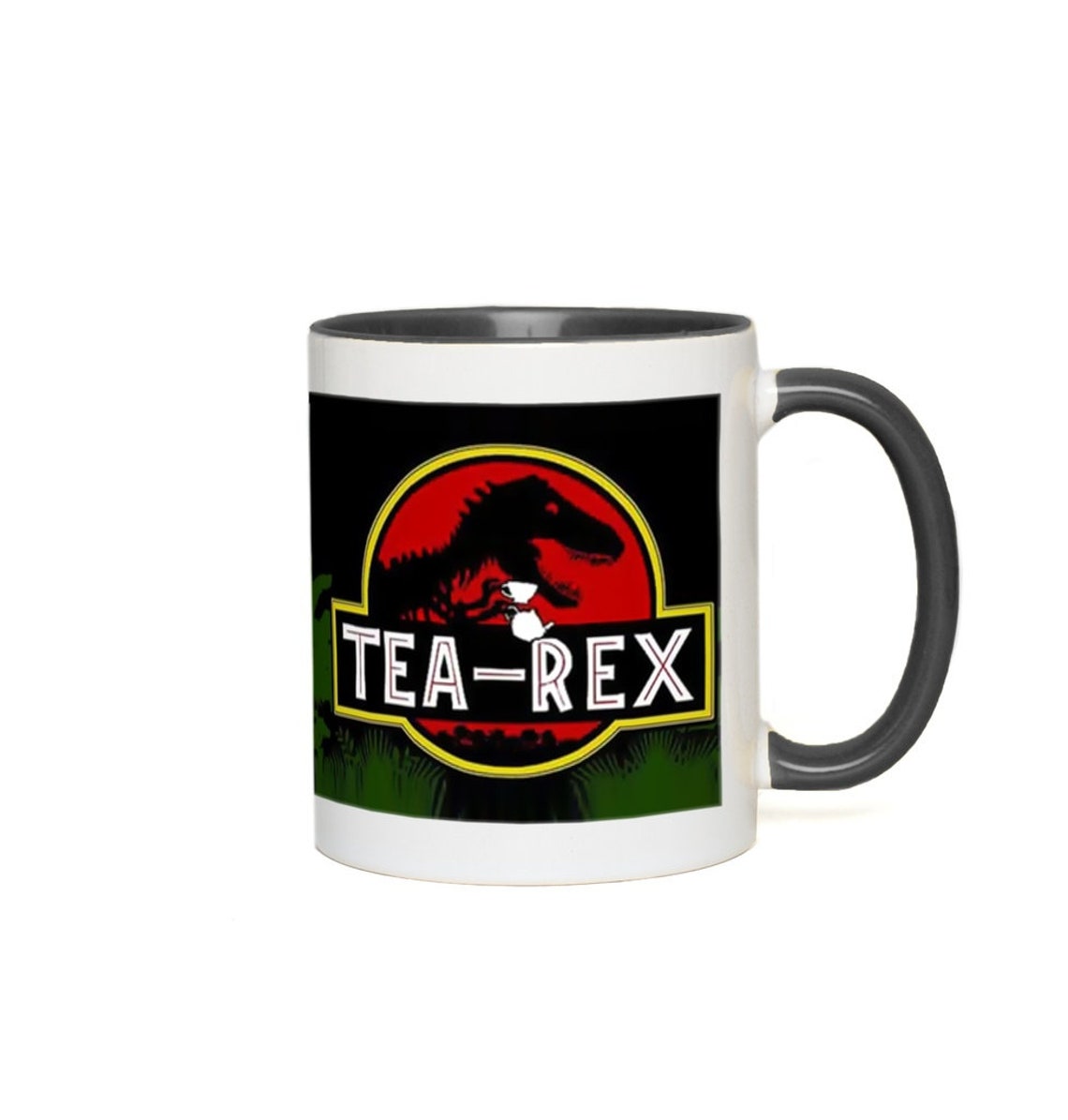 Tea Rex Accent Mugs T Rex Mugs Tea Rex Accent Mugs | Etsy