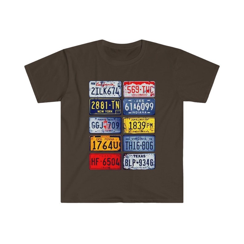 Vintage License Plates Retro Car Plates Shirt Collectible - Etsy