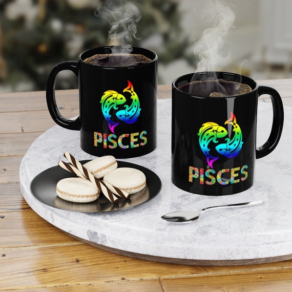 Pisces Mug Multicolor Fish Zodiac Pisces Zodiac Pisces | Etsy