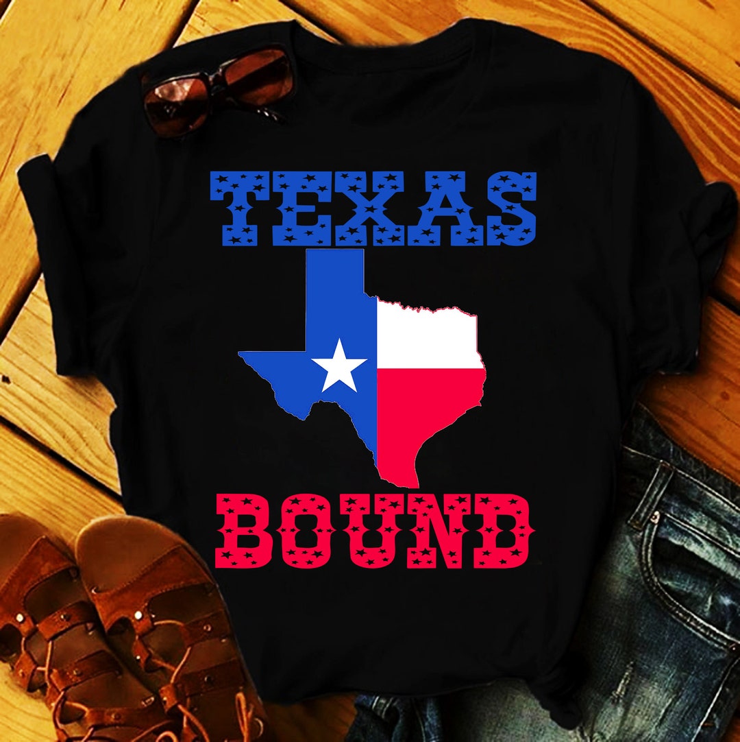 Texas Bound Texas Map T-shirtsmoving to Texas Welcome to - Etsy