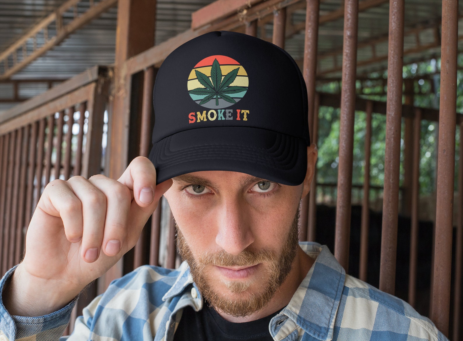 Smoke IT Trucker Hat With Snapback Weed Pot Smoke - Etsy