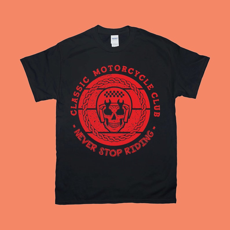 Classic Motorcycle Club Never Stop Riding T-shirts | Etsy