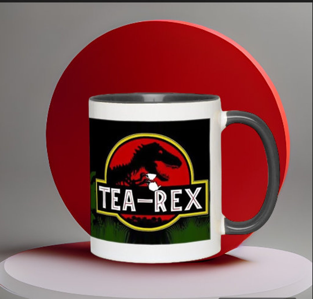 Tea Rex Accent Mugs || T Rex Mugs Tea Rex Accent Mugs, Dinosaurs Mug ...