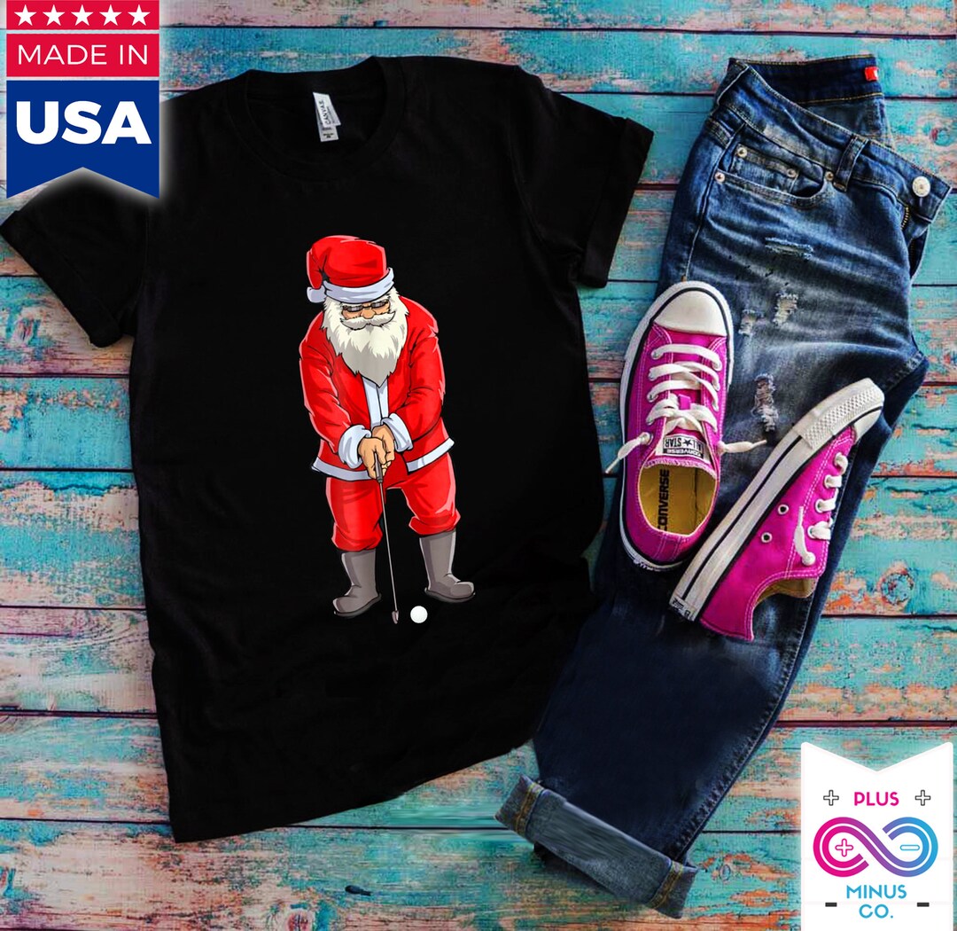 Golfing Santa, Red Santa Golfer Christmas Club Sport Gift,golf Santa ...