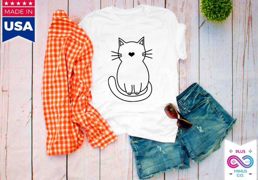 Graphic Cat Lovely Animal Fashion T-shirt, Cute Cat Shirt, Kitten T ...