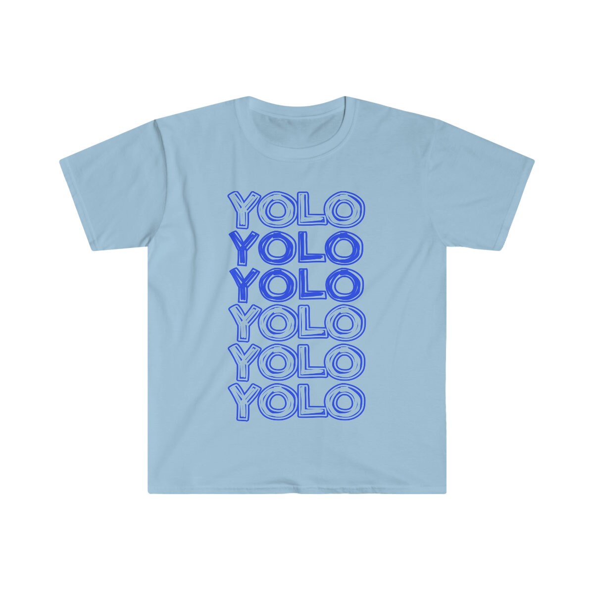 Aesthetic Blue Yolo Saying Classic T-shirtsyolo You Only - Etsy