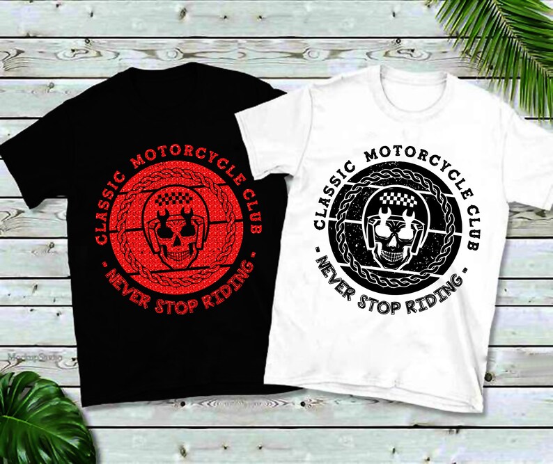 Classic Motorcycle Club Never Stop Riding T-shirts - Etsy