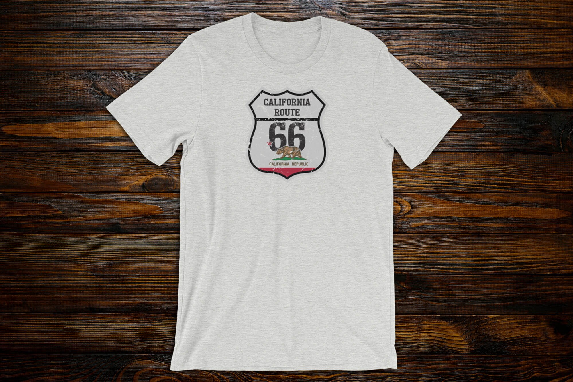 California Pride Route 66 Vintage Short-sleeve T-shirt - Etsy