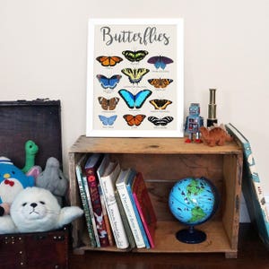 Butterfly Poster Butterfly Print Butterfly Wall Art Butterfly Art ...
