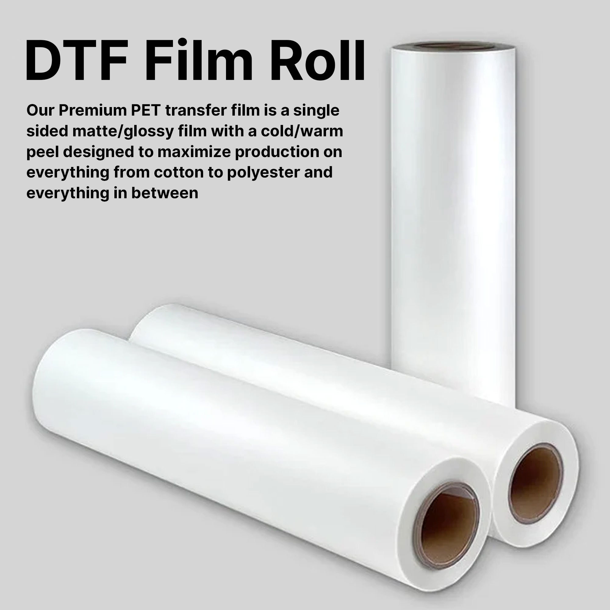 DTF Transfer Film Roll, Pet Transfer Film, Cold Peel - Single-side ...