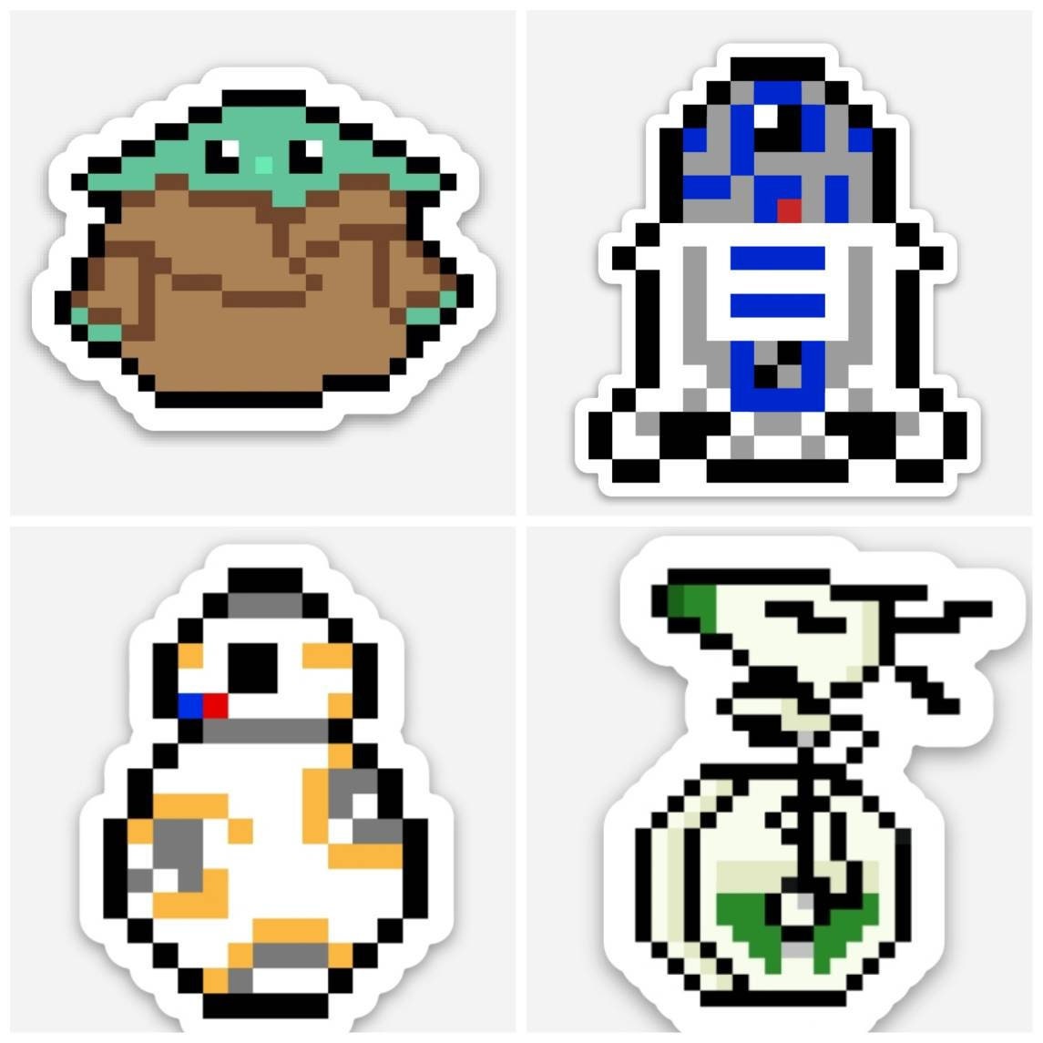 Minecraft Pixel Art Grid Star Wars