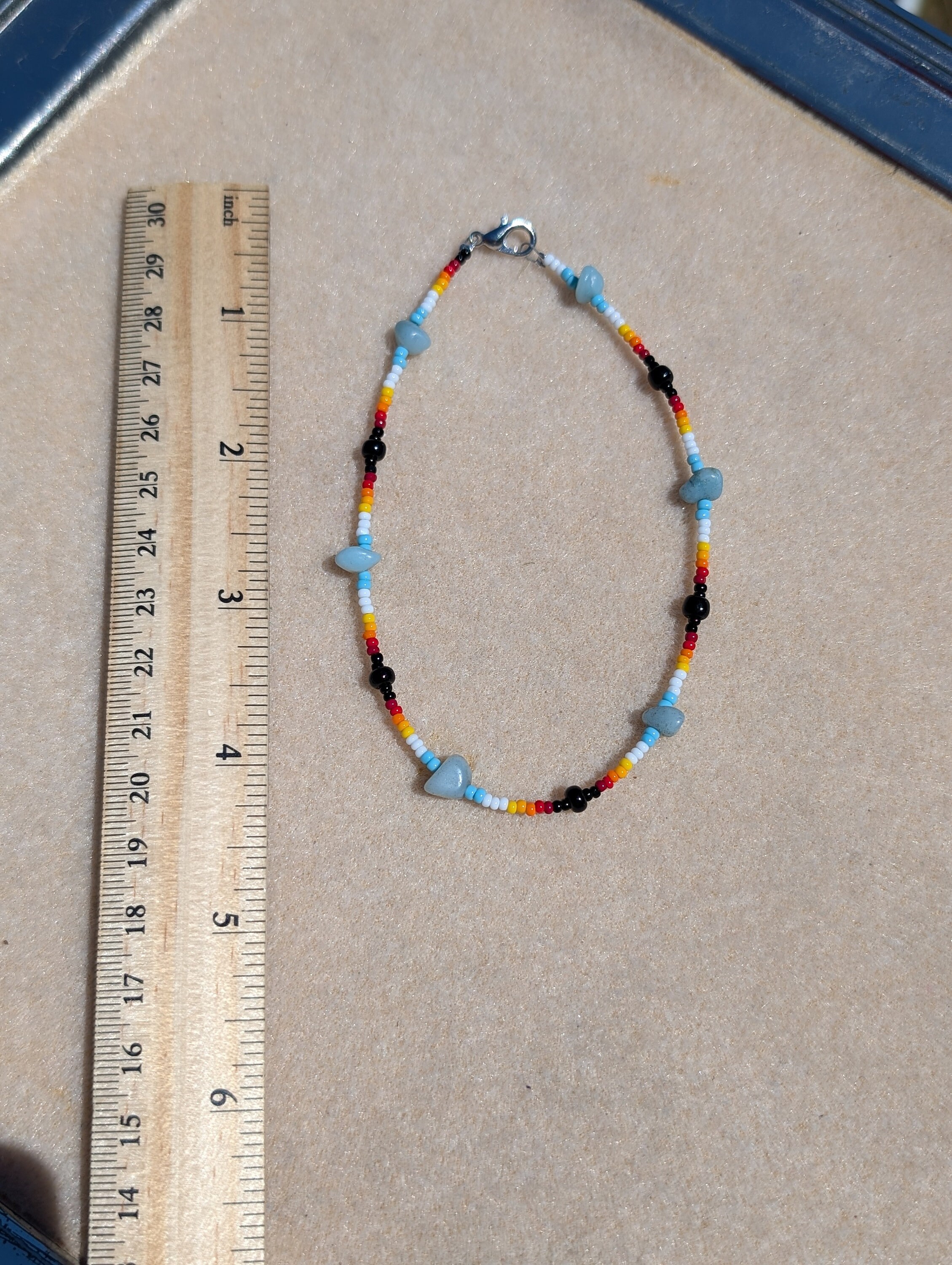 Native Seed Bead Beaded Anklet - Etsy