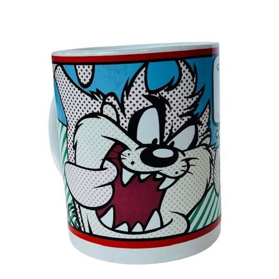 Taz Coffee Mug Cup Six Flags 1996 Vtg Tasmanian Devil Looney Tunes ...