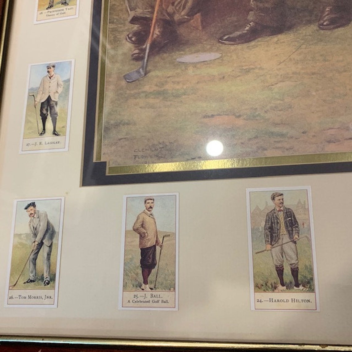 CLEMENT FLOWER ART Golf Cards Framed Lithograph Signed Print | Etsy
