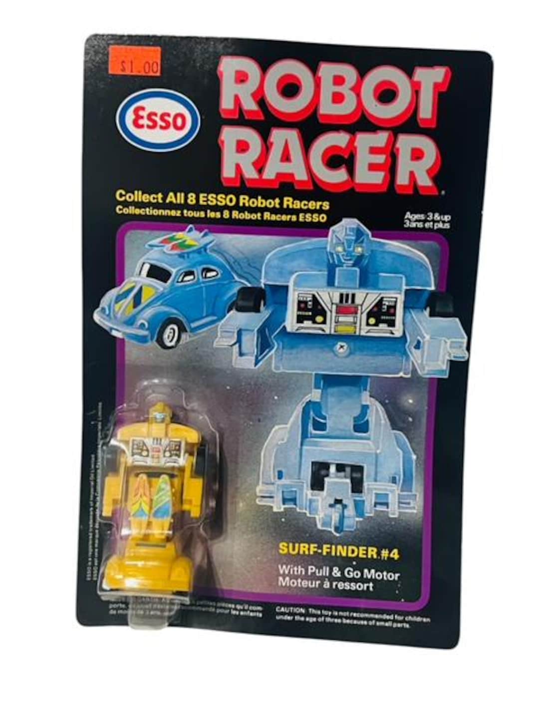 Robot Racer Figure Friction Go Toy Gobot Transformer 1980s Esso MOC ...