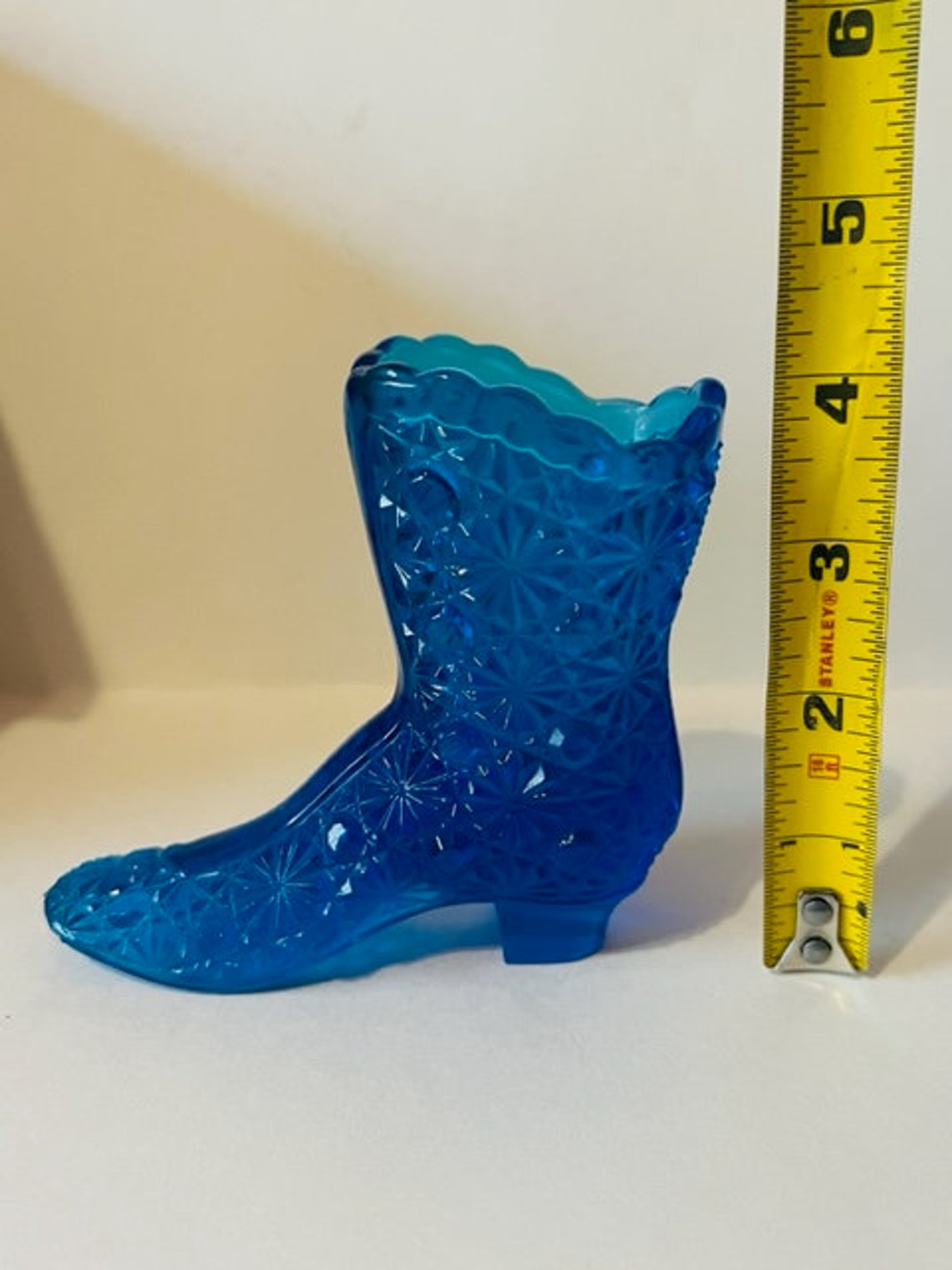 Fenton Glass Boot Shoe High Heel Slipper Figurine Boyds Westmoreland ...