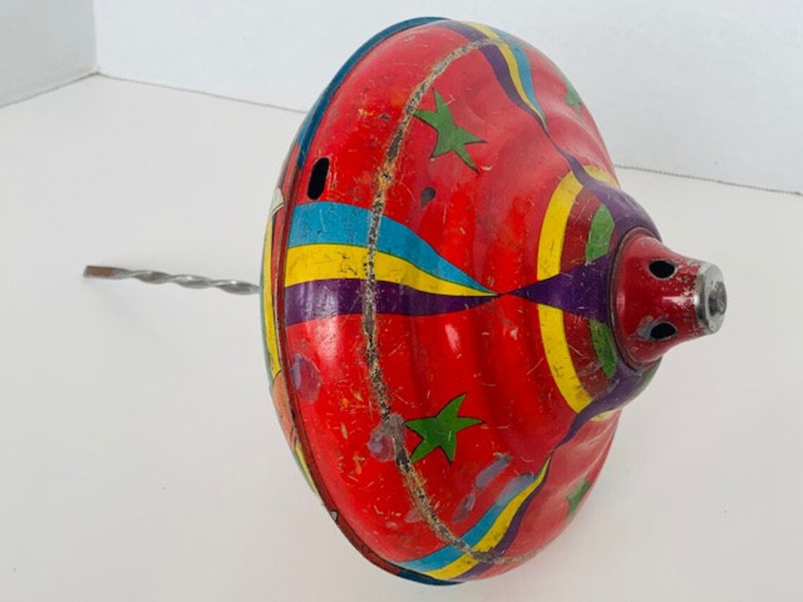 Antique Toy Metal Tin Top Vintage Vtg Ohio Art USA Made Big - Etsy