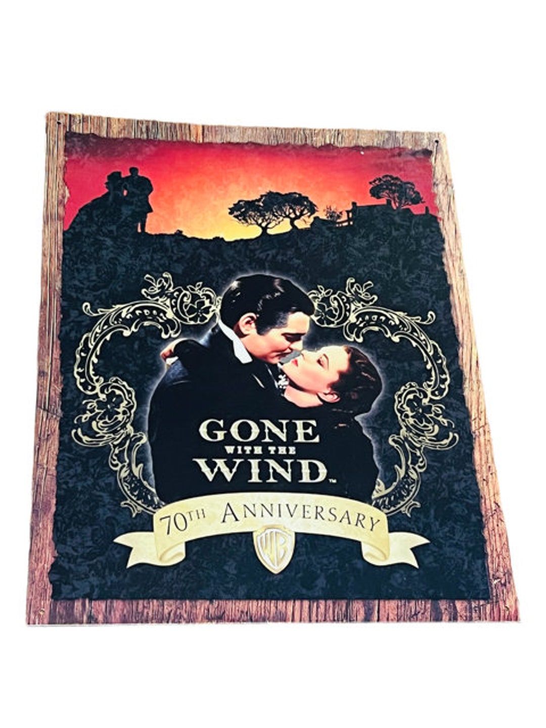Gone With Wind Wall Hanging Sign Tin Metal 16X12 Anniversary 70th Rhett ...