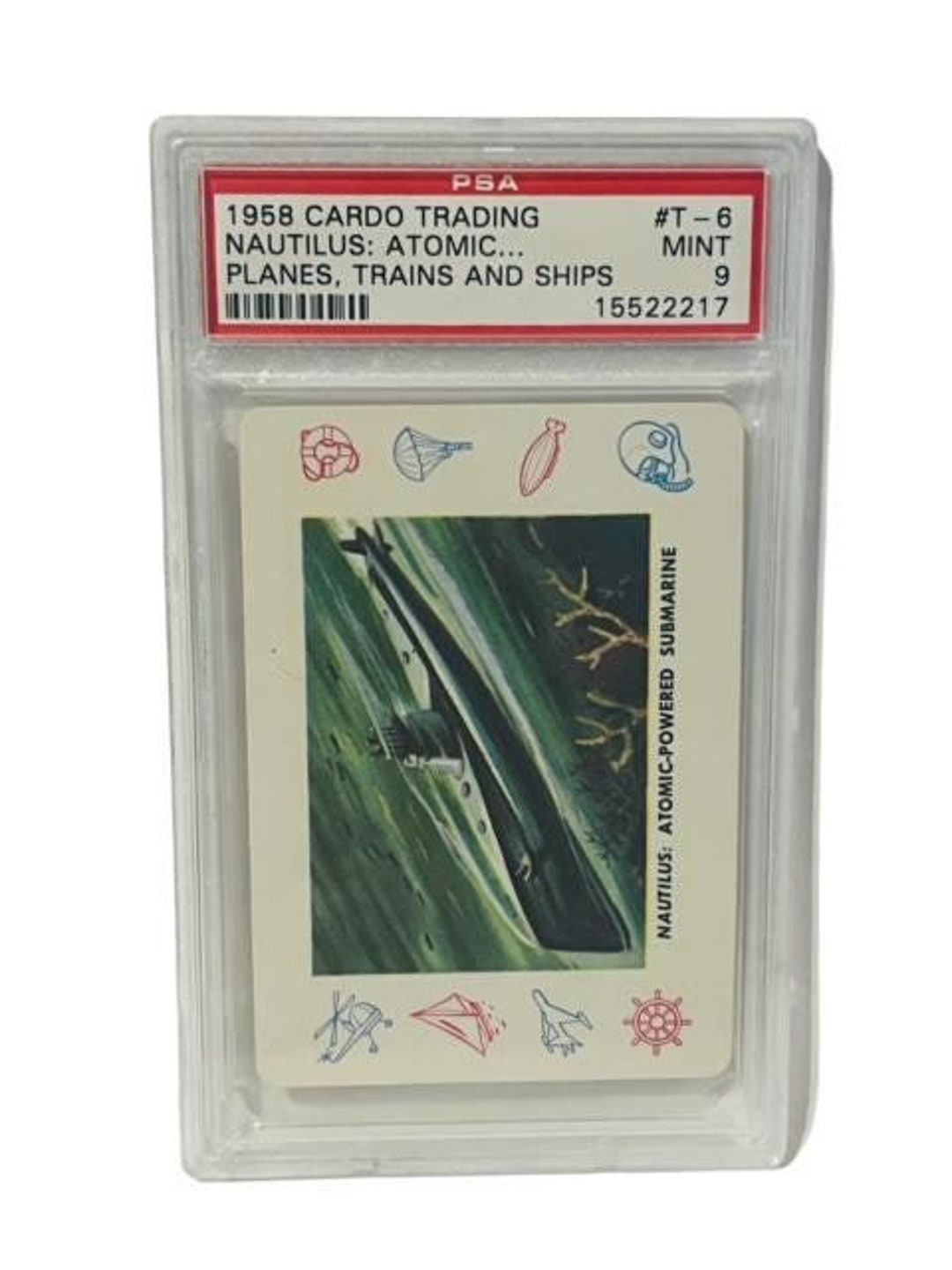 Cardo Trading Card 1958 Plane Train Ship Automobile Car PSA 9 Nautilus ...