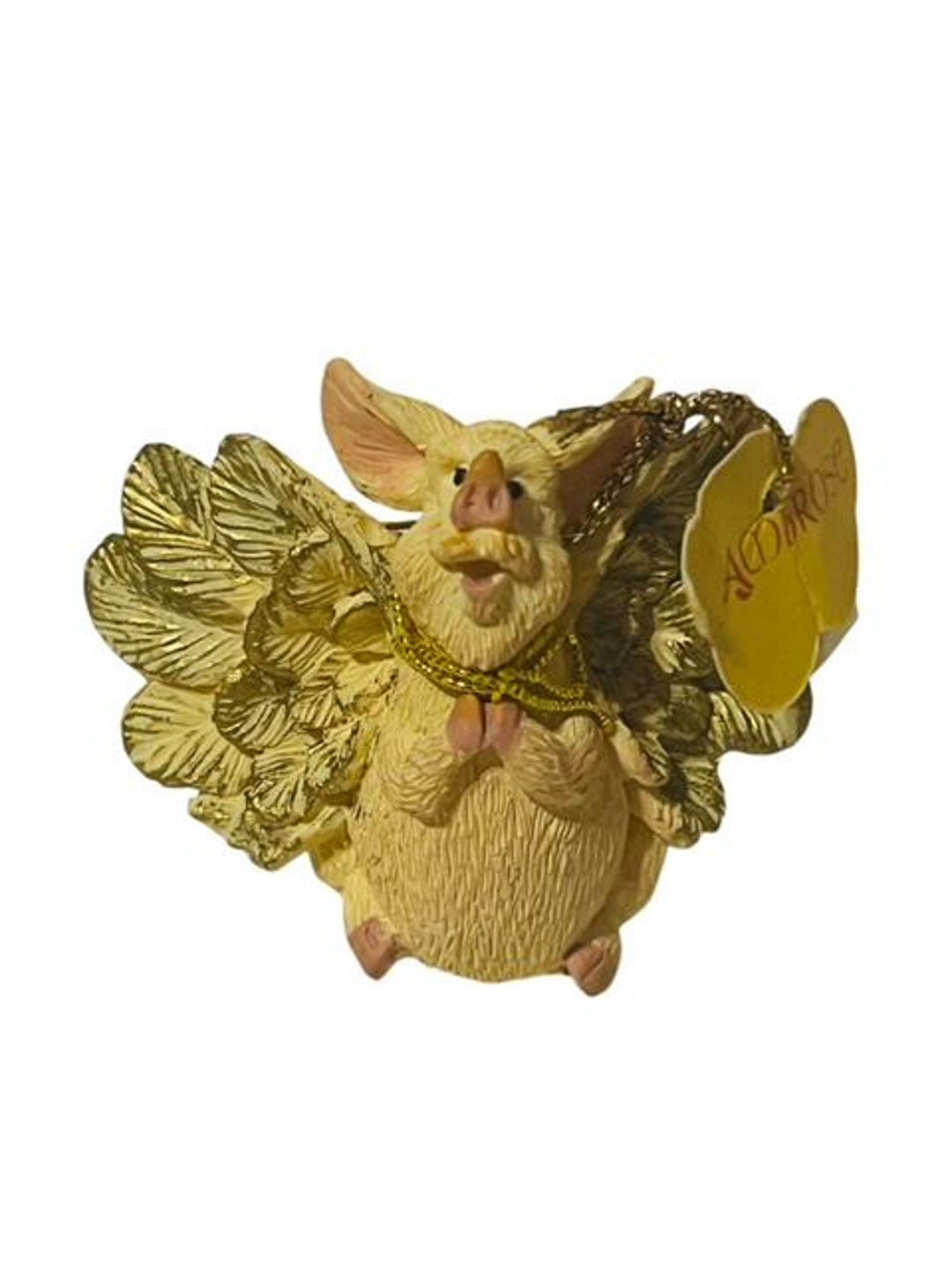 Angel Pig Christmas Ornament Figurine Anthropomorphic Piglet Anna Tag ...