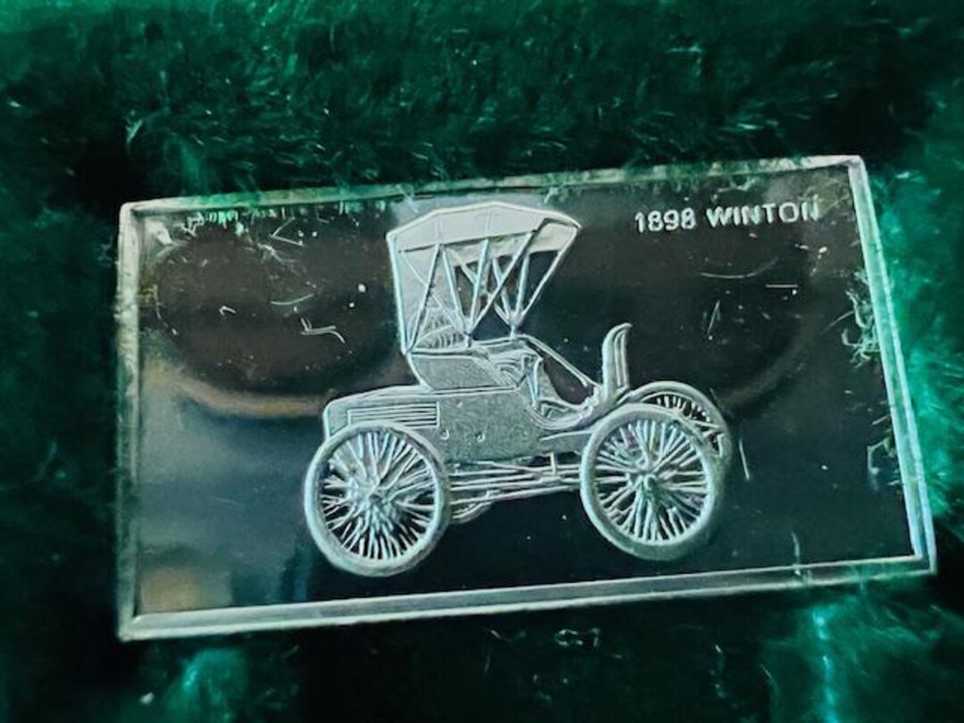 Franklin Mint Silver Bar Mini Ingot 1975 Centennial Car Classic 1898 ...