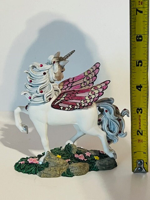 Unicorn Figurine Pegasus Hamilton Collection Jeweled Reflection Peridot ...