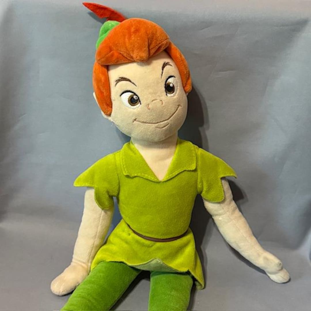 Vintage Walt Disney Plush Peter Pan Stuffed Animal 21" Large Never Land ...