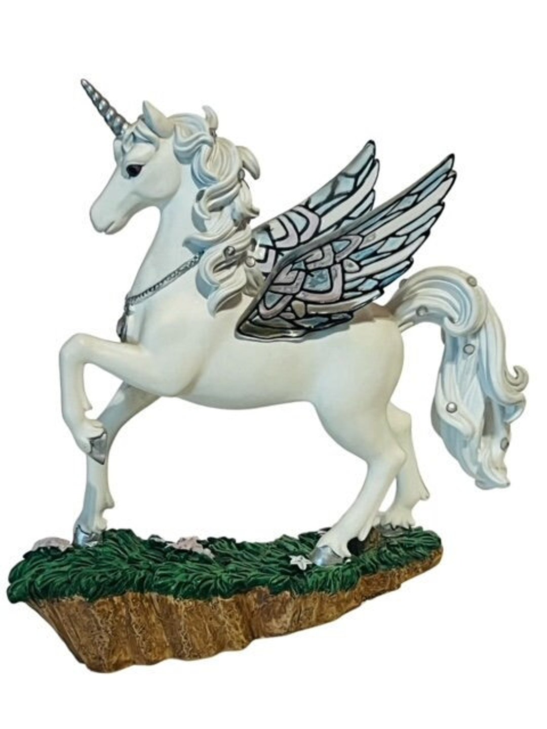Unicorn Figurine Pegasus Hamilton Collection Jeweled Reflections ...