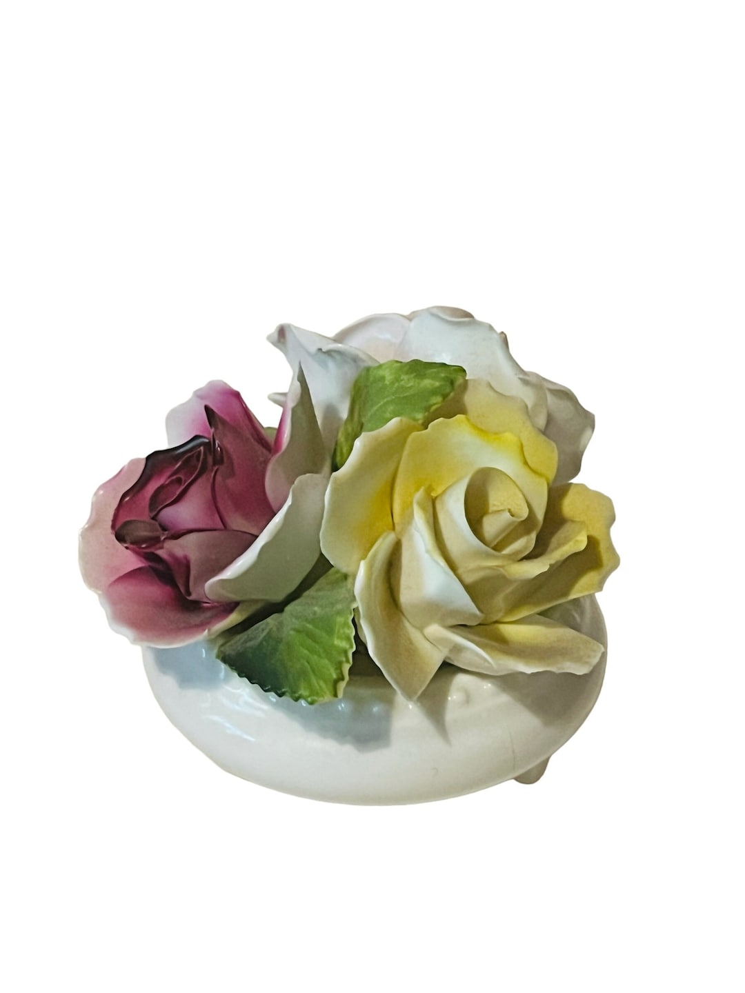 Aristocrat Fine Bone China Rose England Capodimonte Flower Sculpture ...