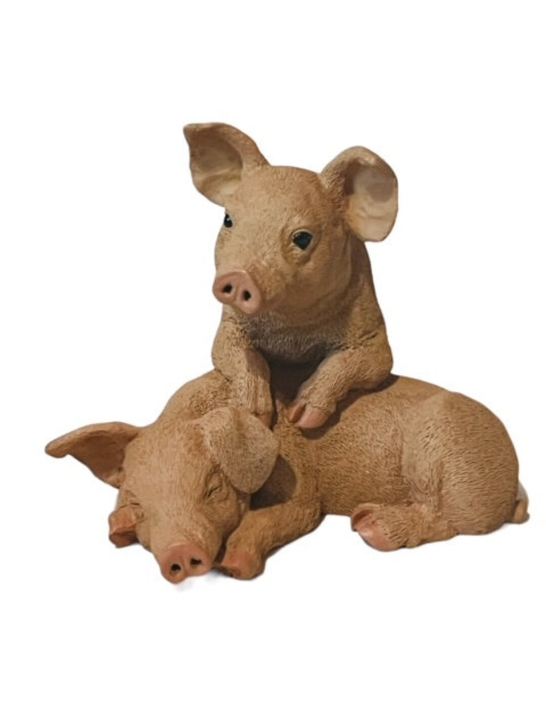 Castagna Italy Resin Pig Figurine Vtg Hog Piglet Anthropomorphic Twins ...