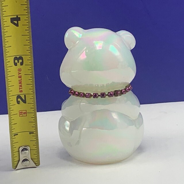 FENTON TEDDY BEAR Vintage Birthday Glass Figurine Sculpture - Etsy