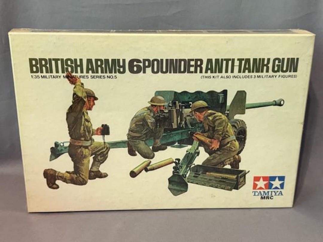 Tamiya MRC British Army Model Kit Military 1/35 Scale 6 Six Pounder ...
