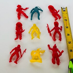 Plastic Cowboy Western Indian Native Toy Figure Marx Mpc Hong Kong LOT ...