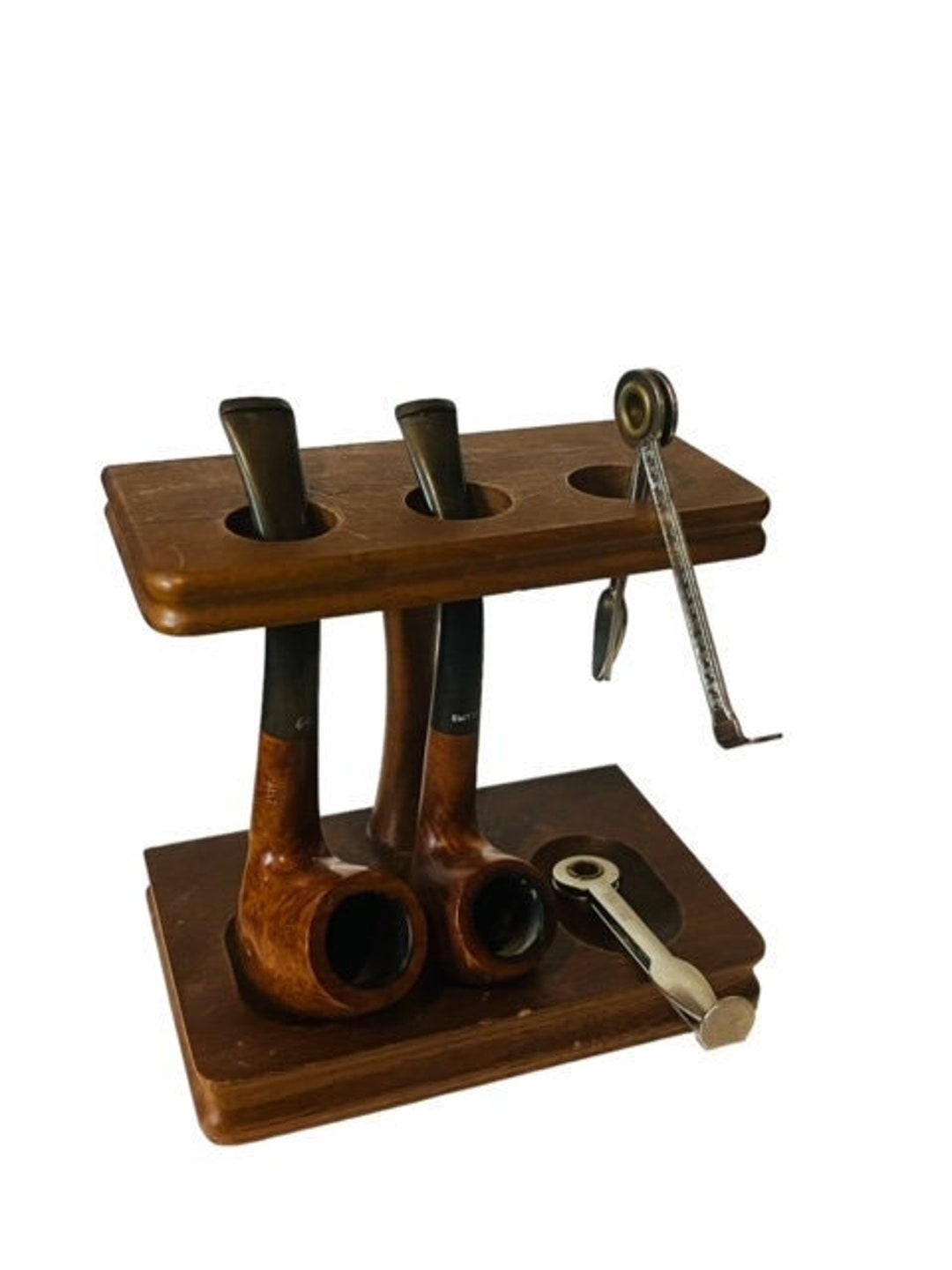 Briar Estate Pipe Display Case Holder Wood England Vtg Grabow Irwins ...