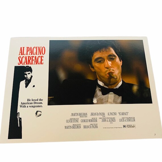 SCARFACE LOBBY CARD 1983 vintage película cartel recuerdos al | Etsy España