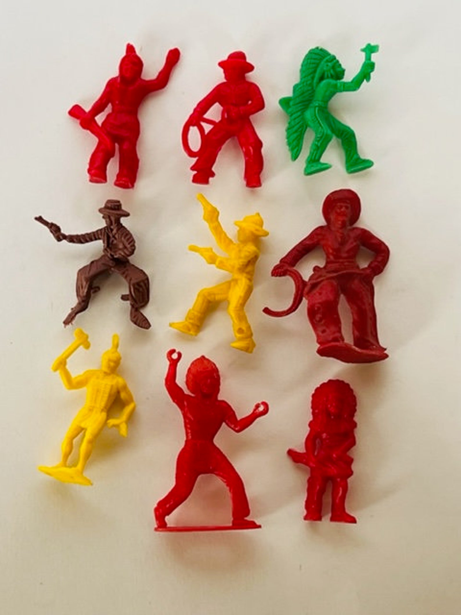 Plastic Cowboy Western Indian Native Toy Figure Marx Mpc Hong - Etsy